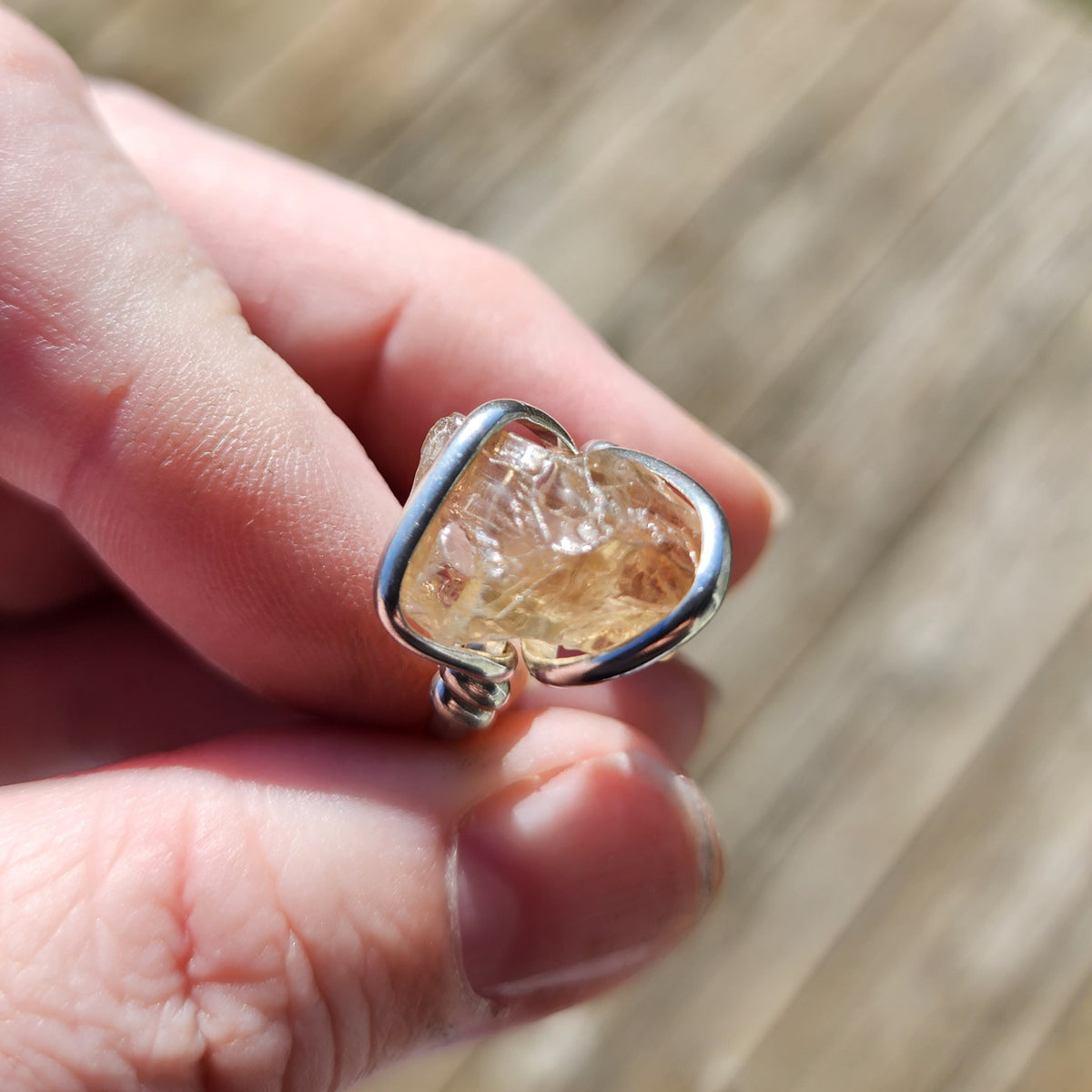 Raw Pink Oregon Sunstone Crystal Ring in Sterling Silver Sz 6 – Rock ...