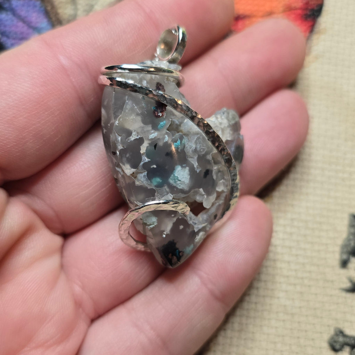 Indonesian Chalcedony Aquadite Pendant – Sterling Silver Mineral ...